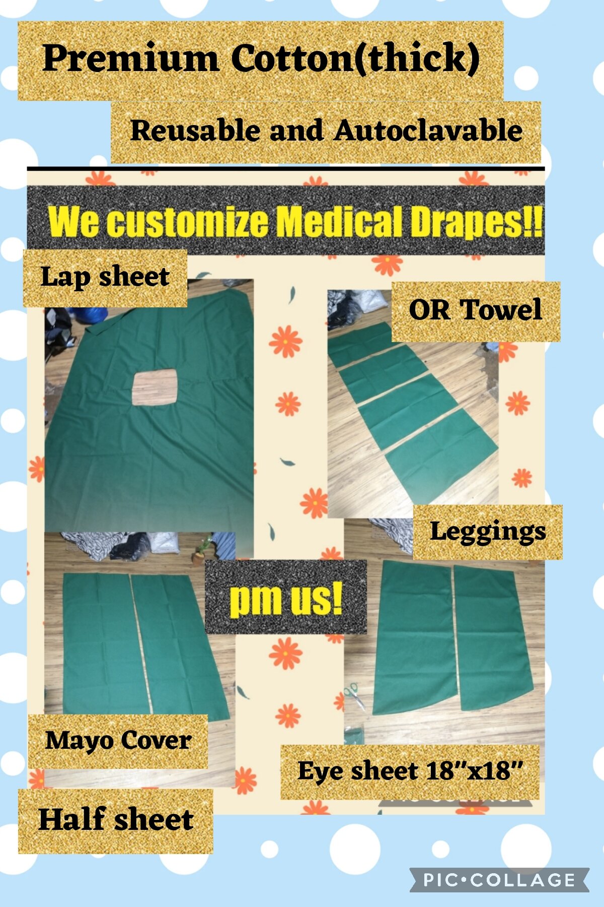 Lap sheet for surgery Reusable and Autoclavable Thick Cotton | Lazada PH