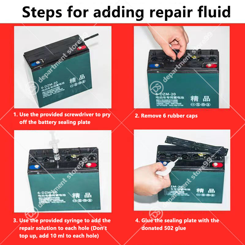 5 minutes of immediate rejuvenation QRT battery repair solution 500ml ...