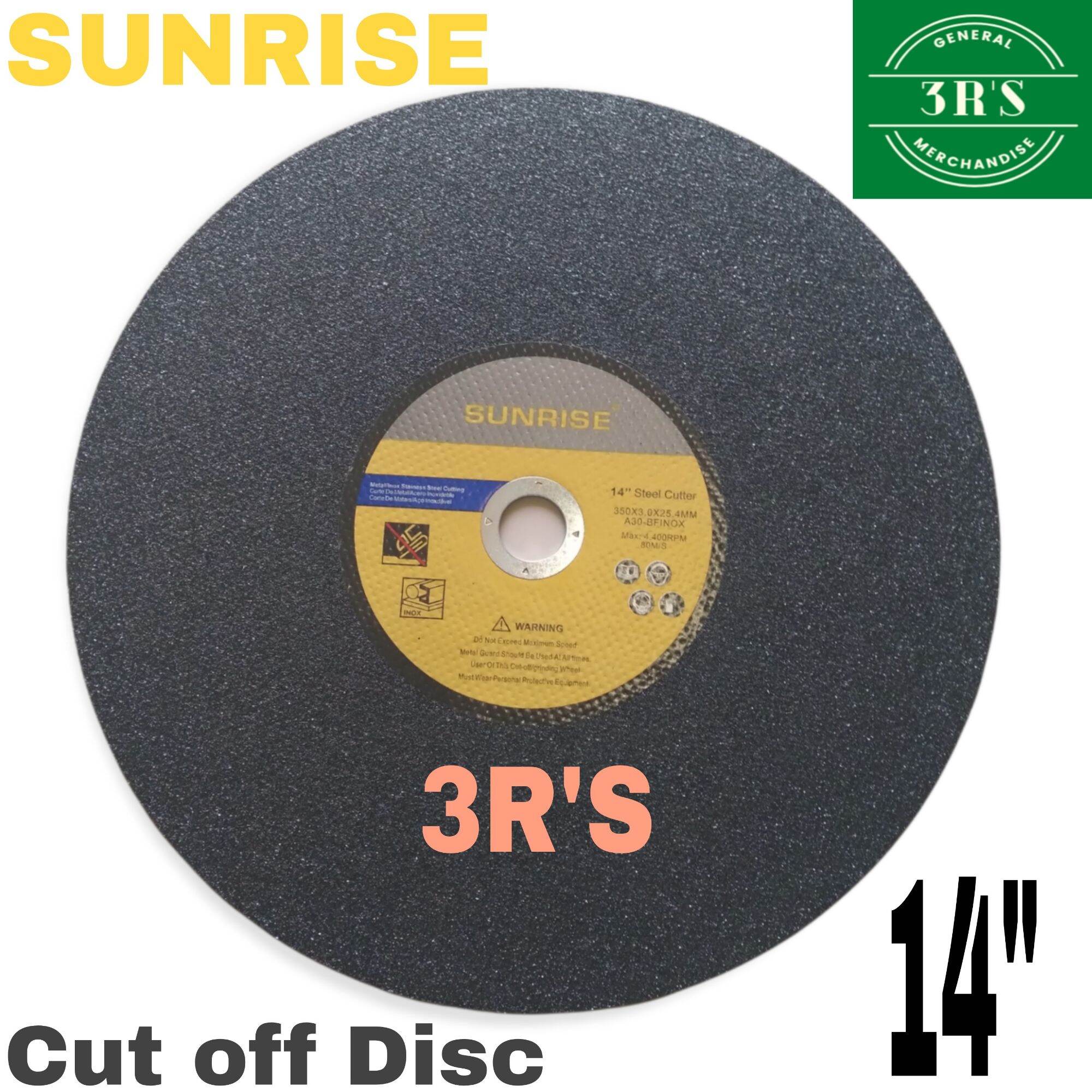 SUNRISE Cut off Wheel Disc 14" Heavy Duty (1pcs) COD By: 3R'S