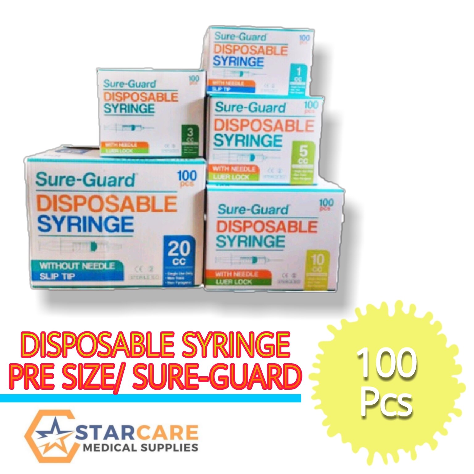 DISPOSABLE SYRINGE WITH NEEDLE / SURE-GUARD | Lazada PH