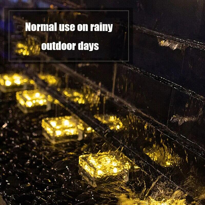 Solar Glass Brick Light Solar Ice Cube LED Light Crystal Brick Stone ...