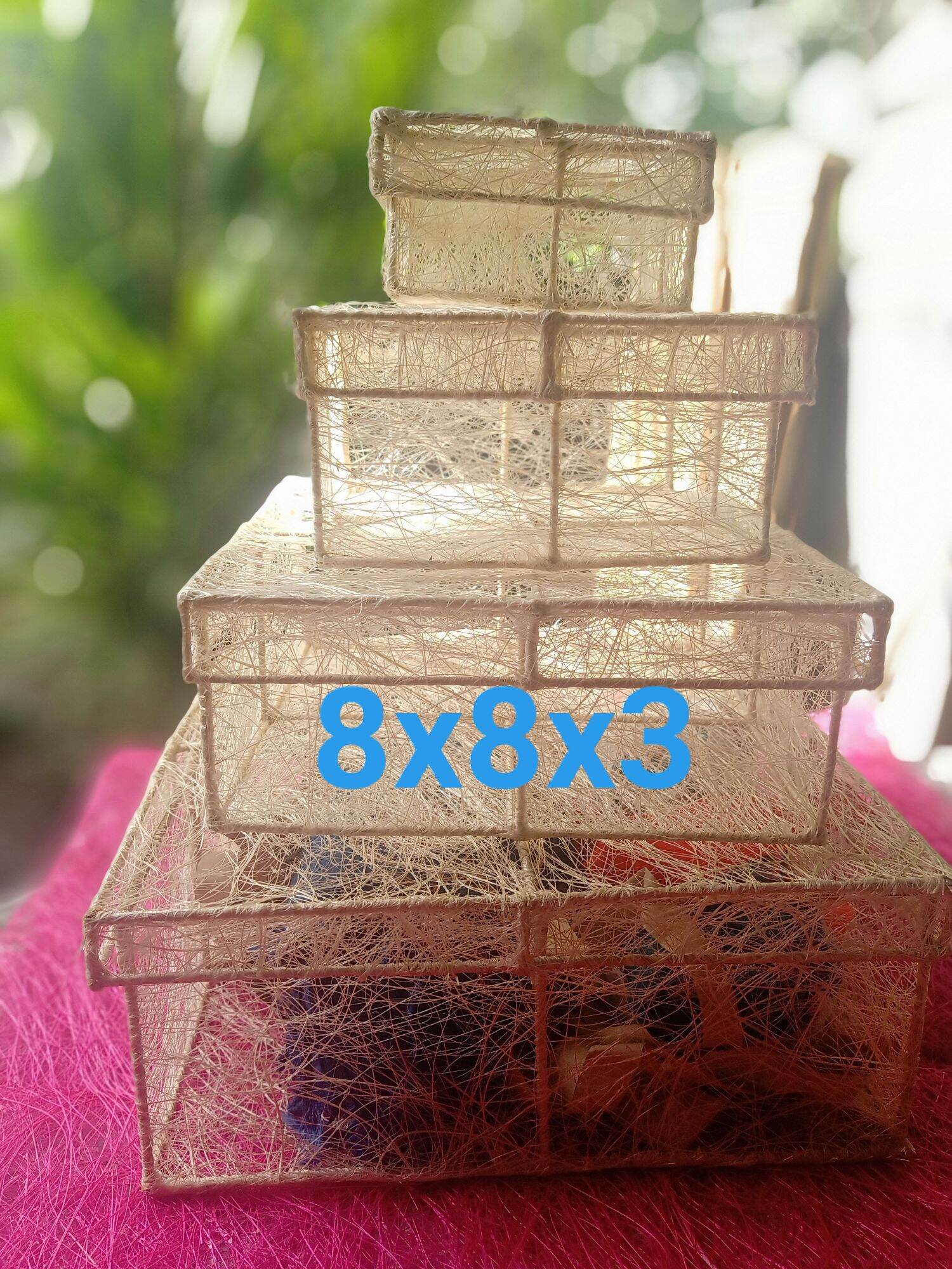 Abaca Box 8*8*3 inches | Lazada PH