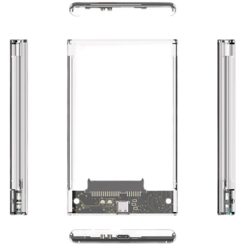 Transparent HDD Case Caddy Box HDD Enclosure 2.5 SSD SATA To USB 3.0 ...