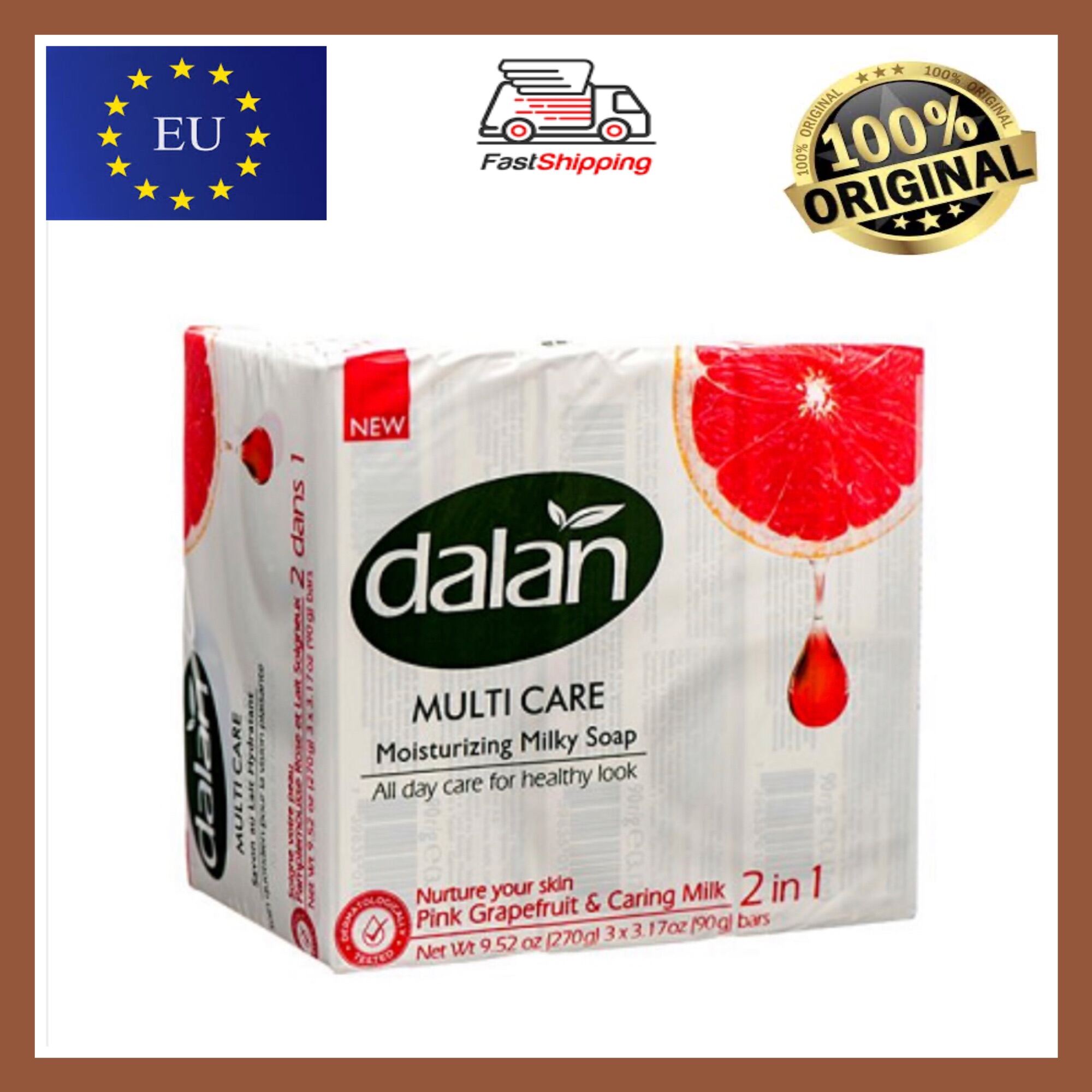Dalan Multi Care Moisturizing Milky Soap, Pink Grapefruit & Caring Milk ...