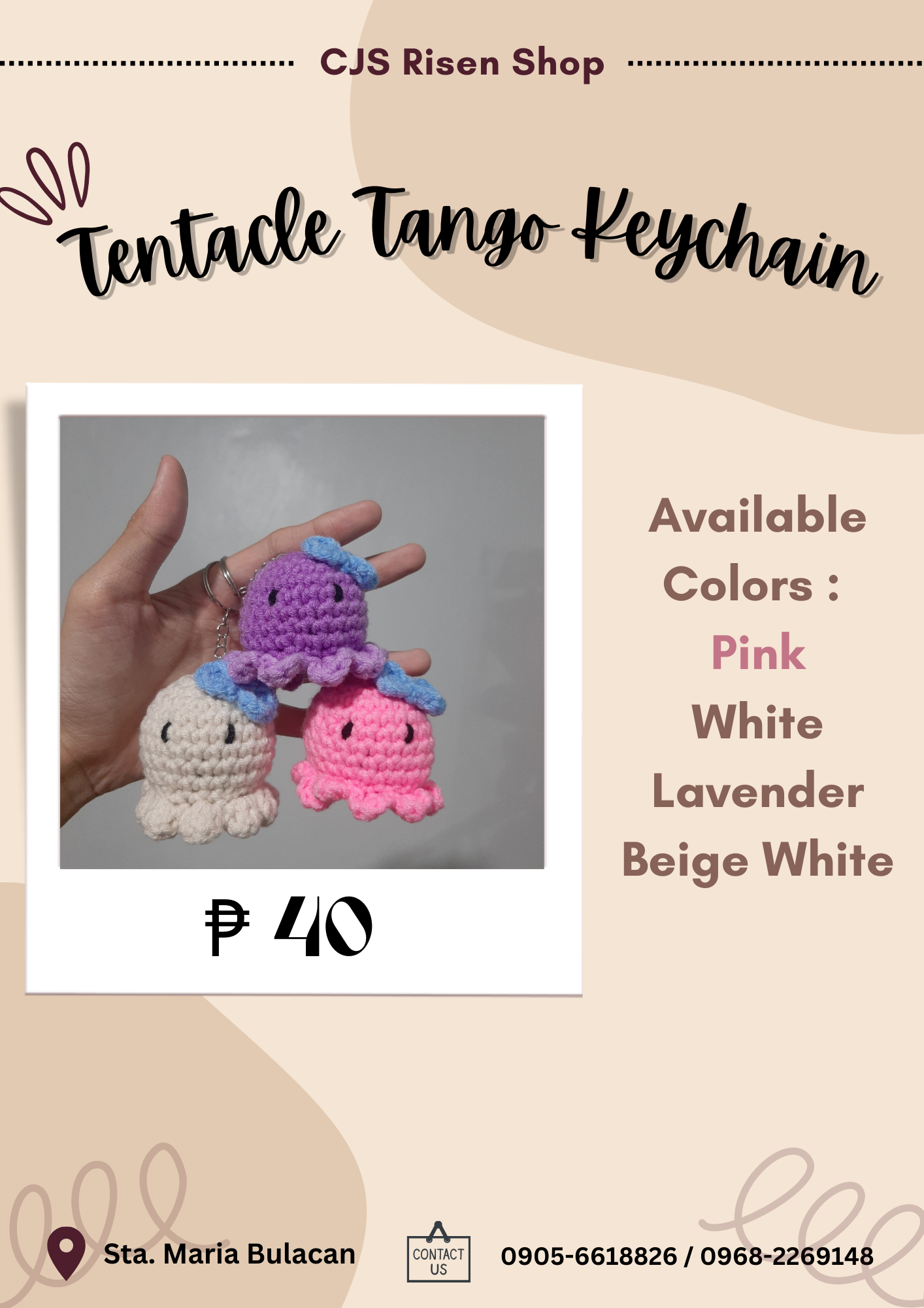 Tentacle Tango Crochet Keychain (Octopus Keychain) | Lazada PH