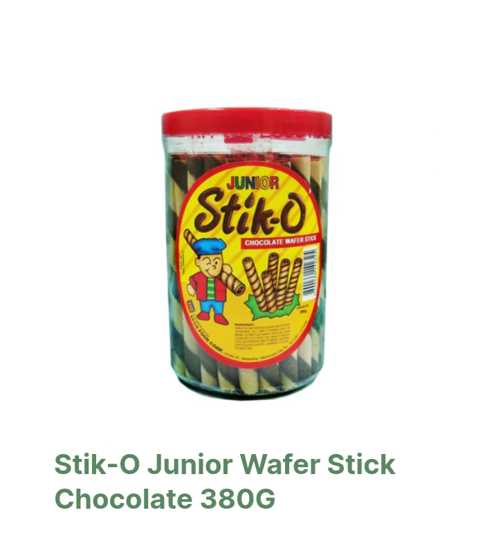Stik-O Junior Wafer Stick Chocolate 380G | Lazada PH