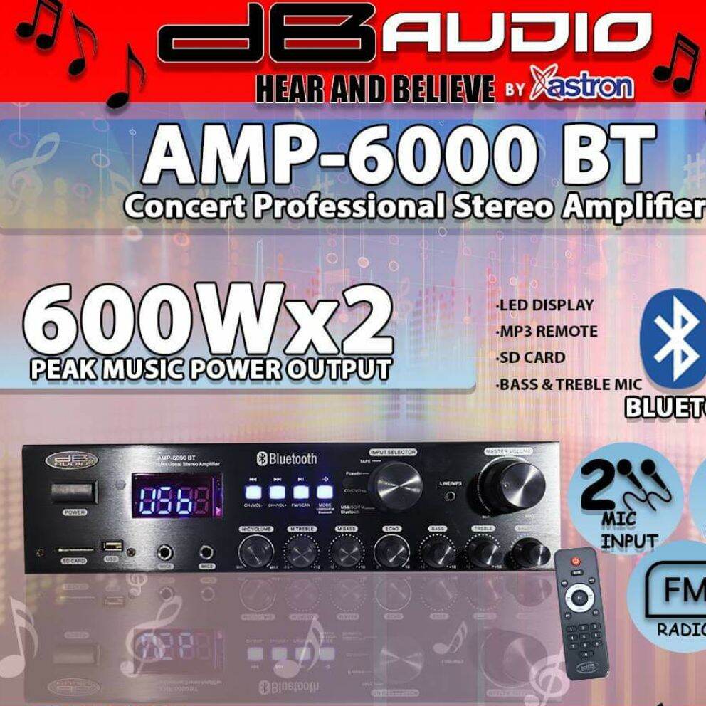 AMP-600 BT(db audio amplifier) | Lazada PH