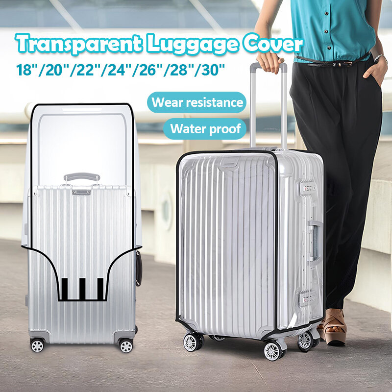 Luggage Cover Transparent PVC Luggage Cover Waterproof Suitcase ...