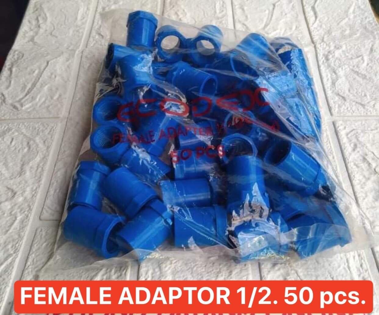PVC BLUE FEMALE ADAPTER. 50 pcs. per pack. sold per pack. | Lazada PH