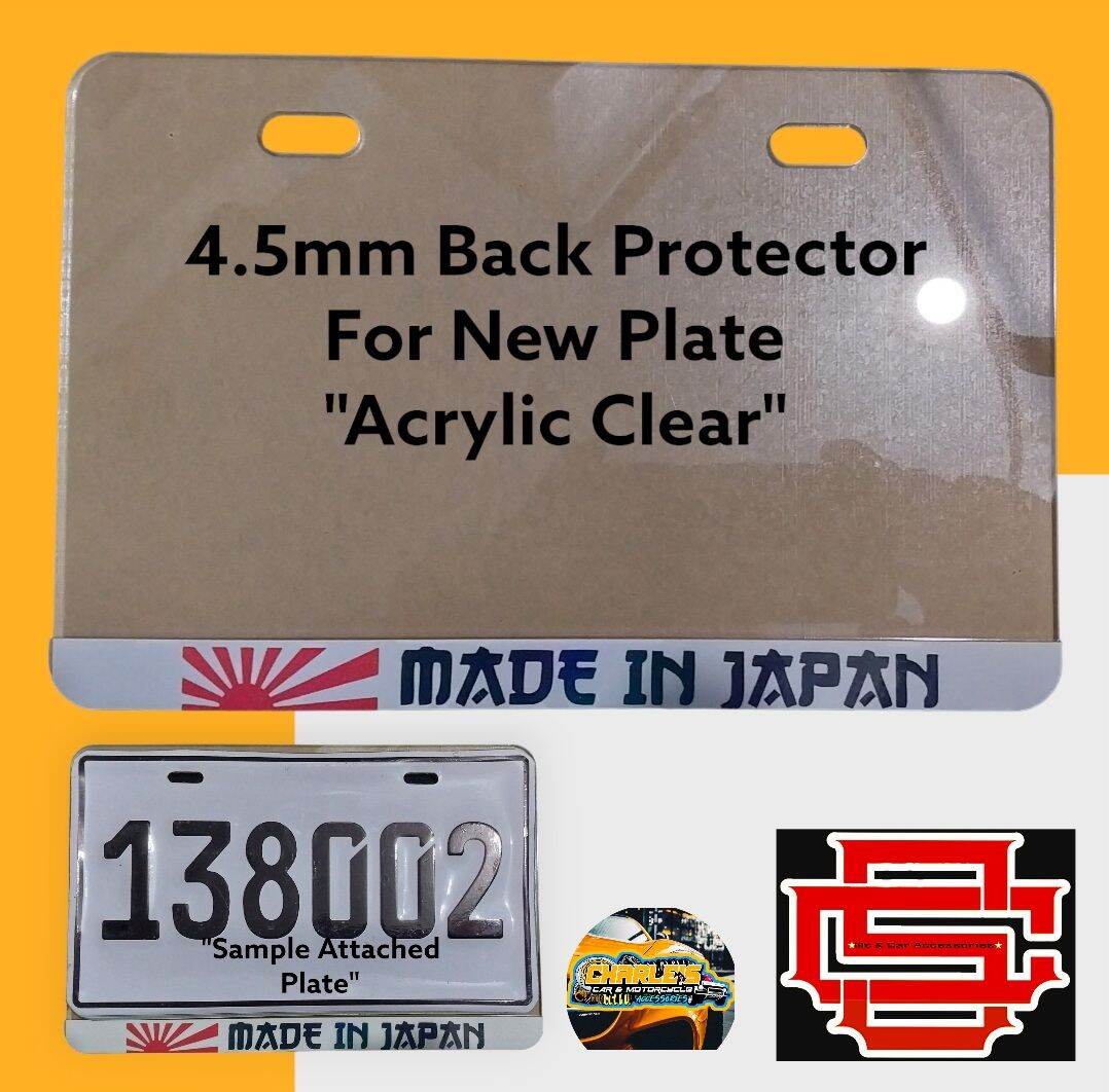 Back Plate Protector For New Motorcycle Plate Number | Lazada PH