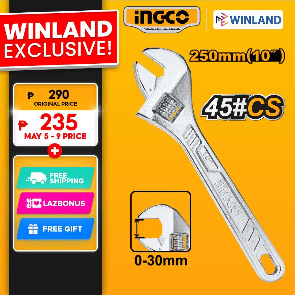 Ingco by Winland Adjustable Wrench Hand Tool ING-HT | Lazada PH