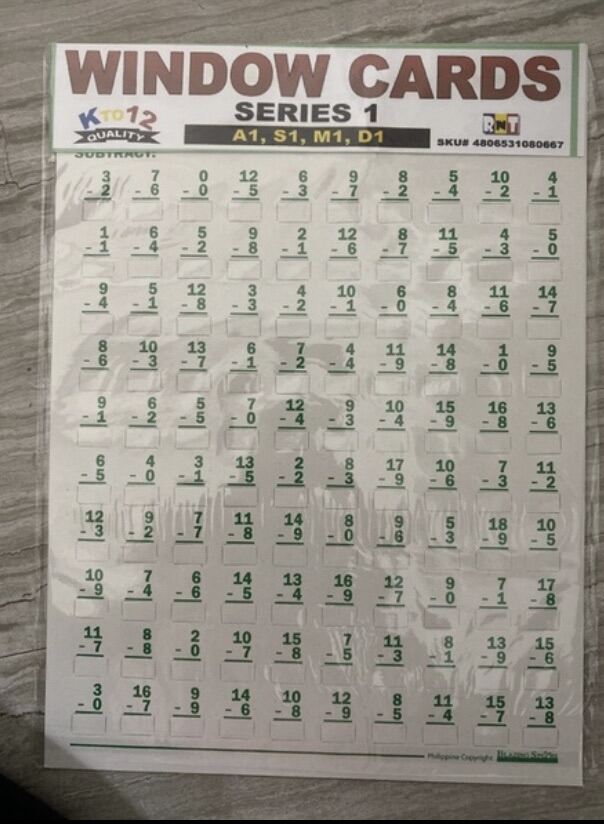 4 pcs Window Cards Series 1 - A1, S1, M1, D1 | Lazada PH