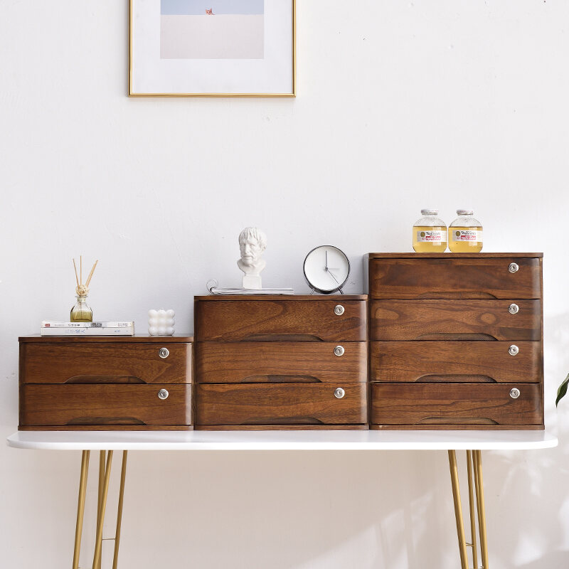 Solid Wood Desktop Storage Box Drawer-Type Multi-Layer Desktop Storage ...