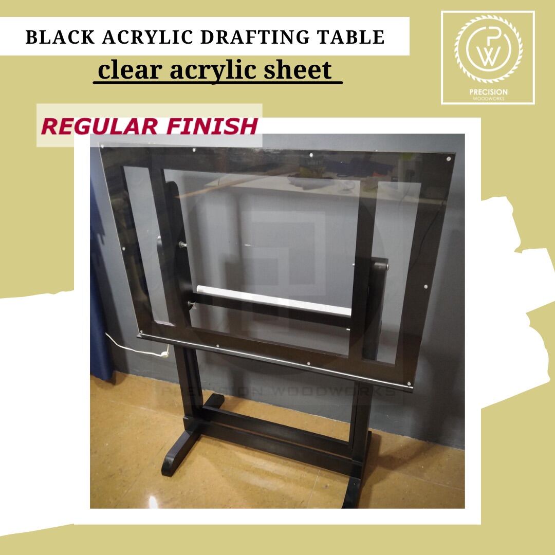 REGULAR BLACK ACRYLIC DRAFTING TABLE | PRECISION WOODWORKS | DRAWING ...