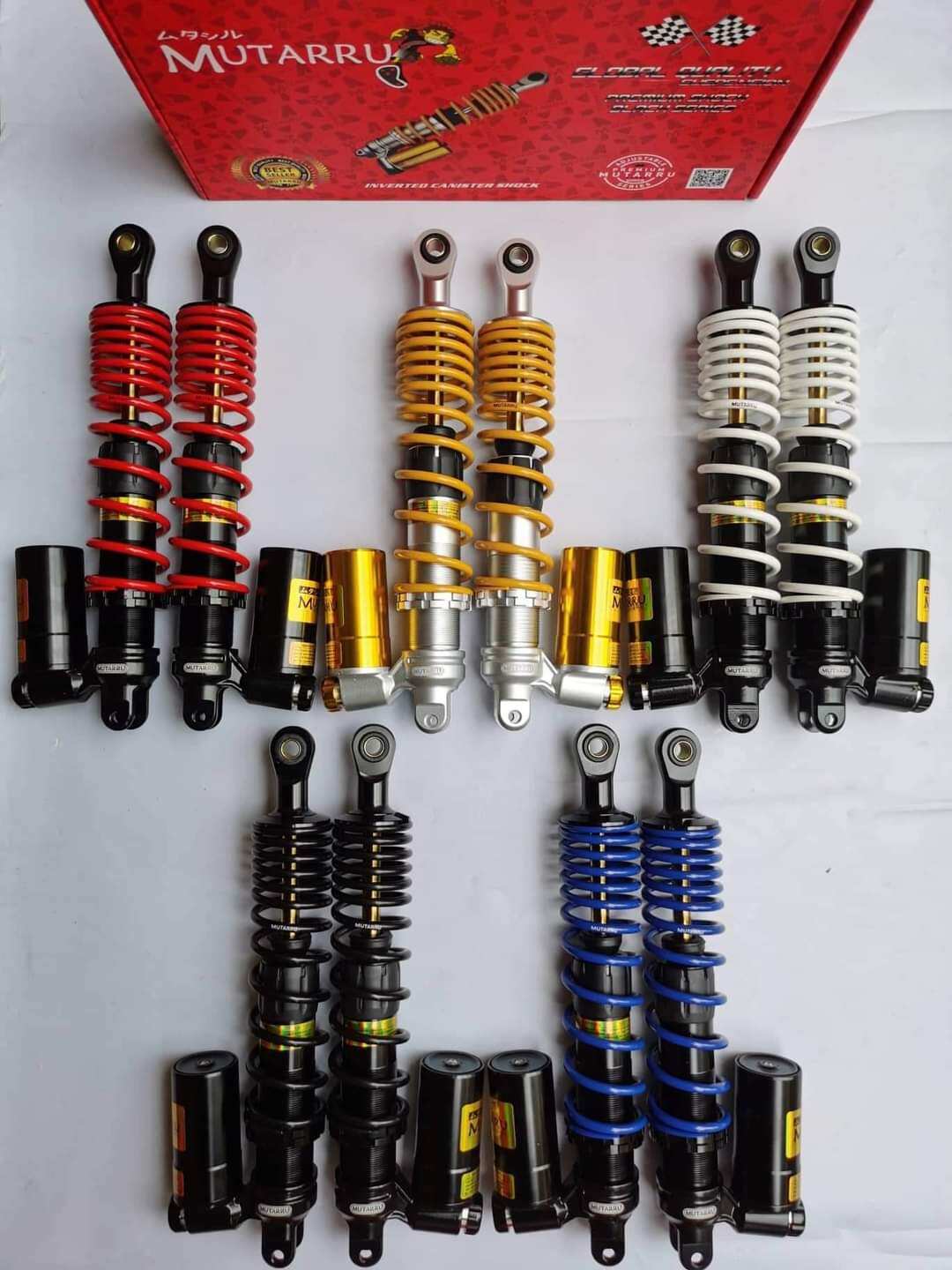 Mutarru Shock Inverted (Premium Adjustable) 305mm for Aerox v1 & v2 ...