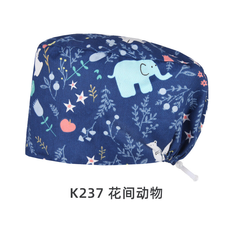 Print Operating Cap Women's Pure Cotton Operating Room Nurse Hat ...