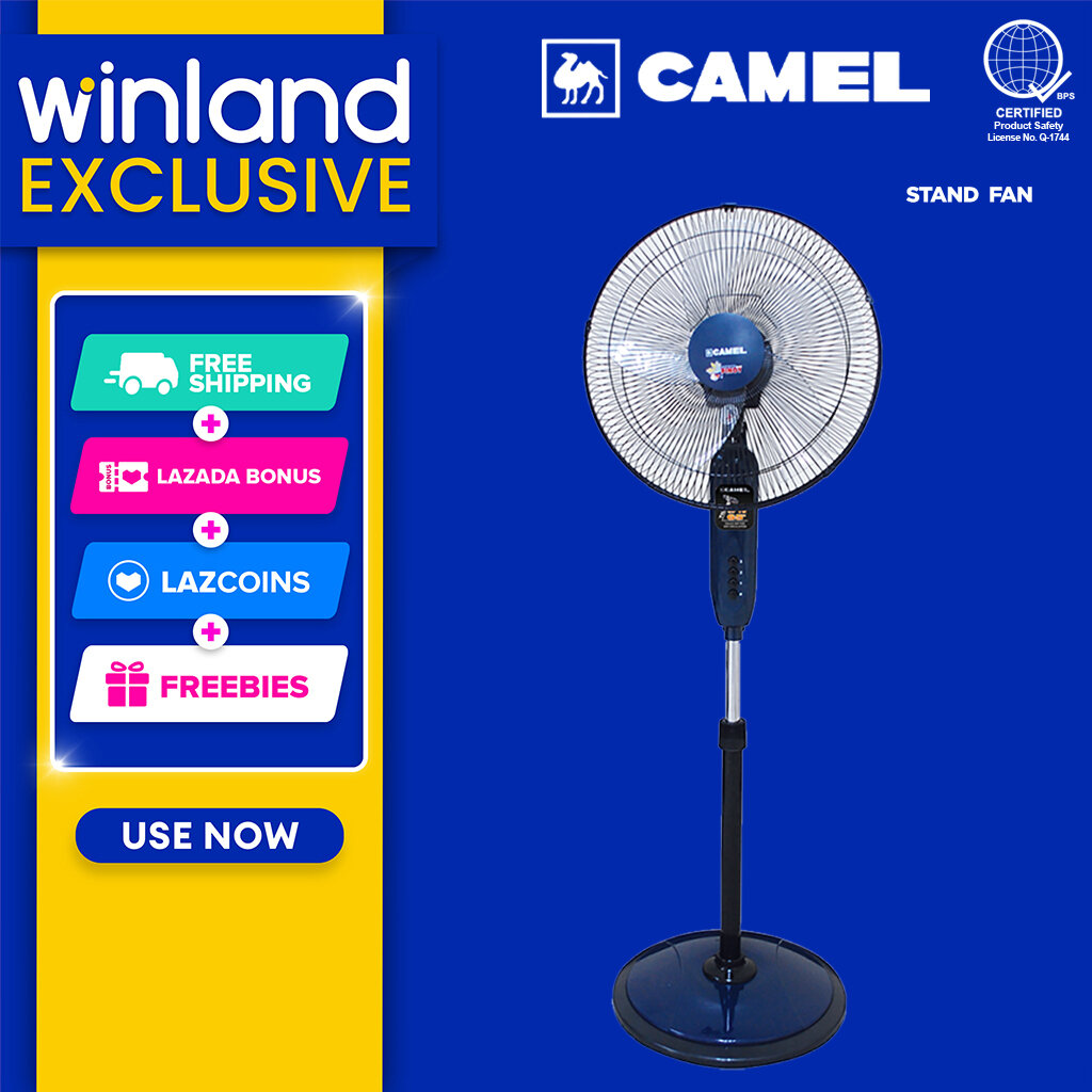 Camel by Winland Power Five Blade Stand Fan Desk fan Electric fan CSF ...