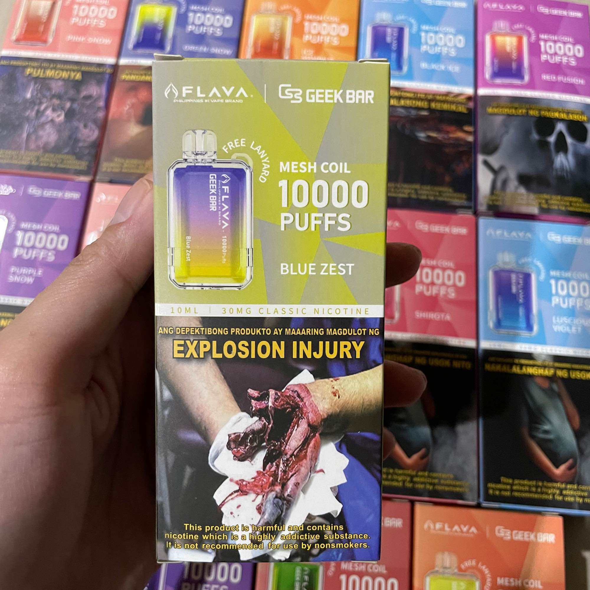 (FAST SHIPMENT) FLAVA GEEKBAR GEEK BAR 10000 puffs with Lanyard | Lazada PH