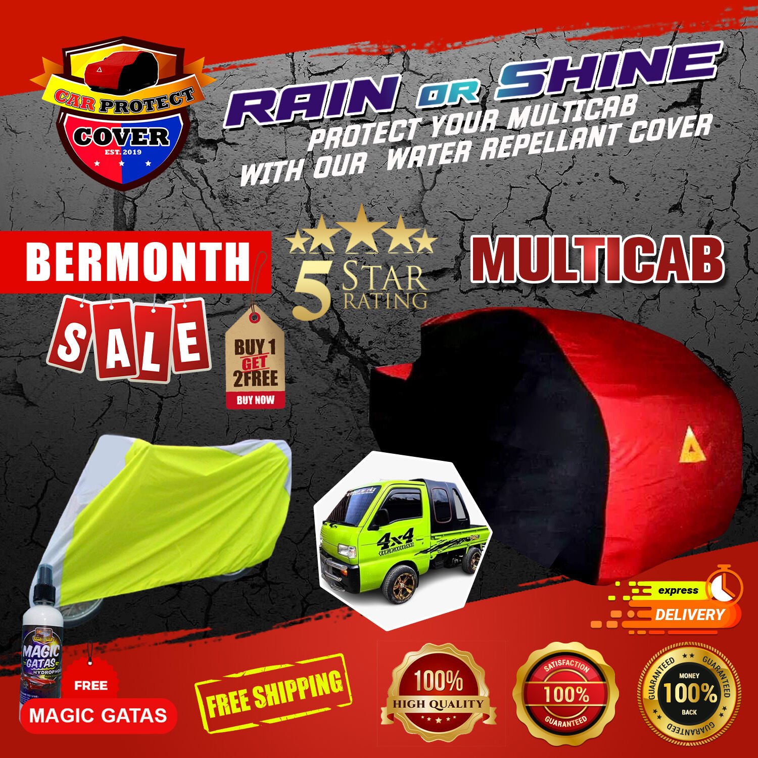 Multicab Cover Water Repellant and Dustproof | Lazada PH