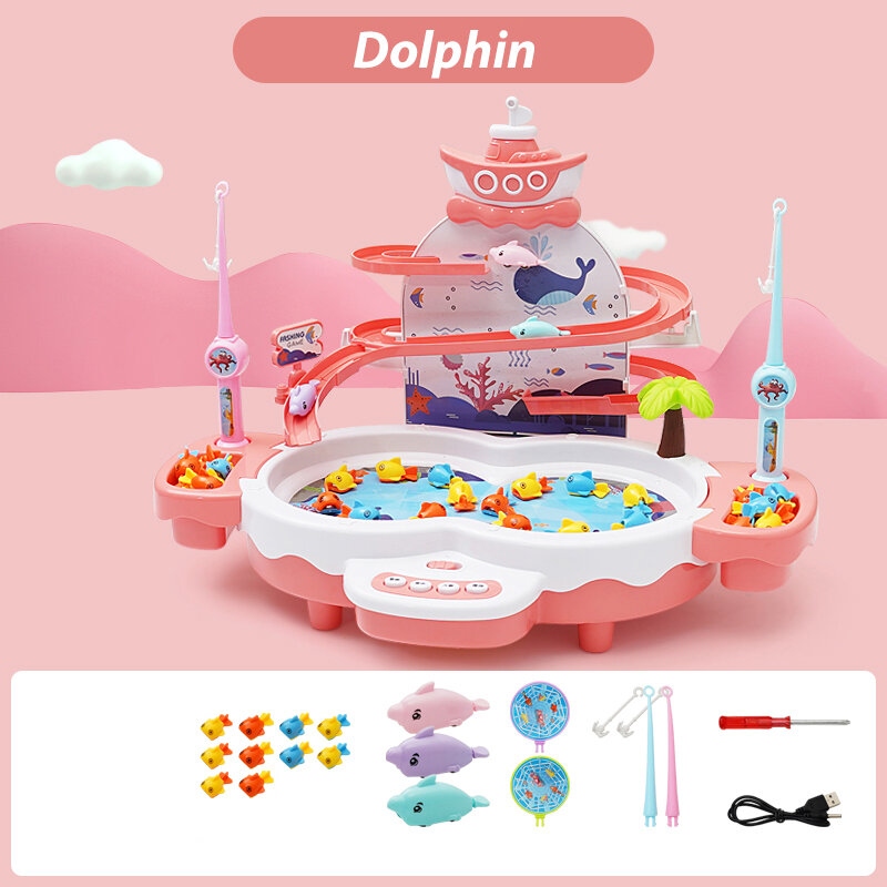 Infant Shining Kids Electric Fishing Toy Pool Baby 2-3 Years Old Boys ...