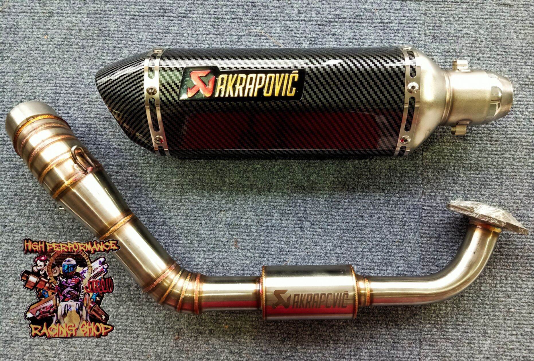 YAMAHA AEROX NMAX 155 AKRAPOVIC FULL SYSTEM | BIG ELBOW EXHAUST ...