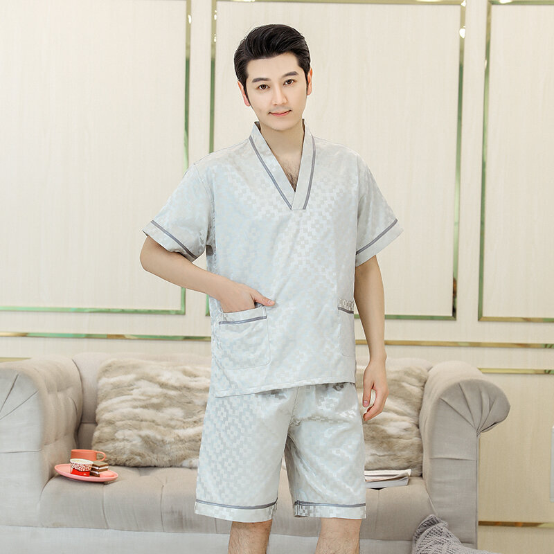 Sweat Steaming Clothes Couple look Set Men's and Women's Bathrobe Silk ...