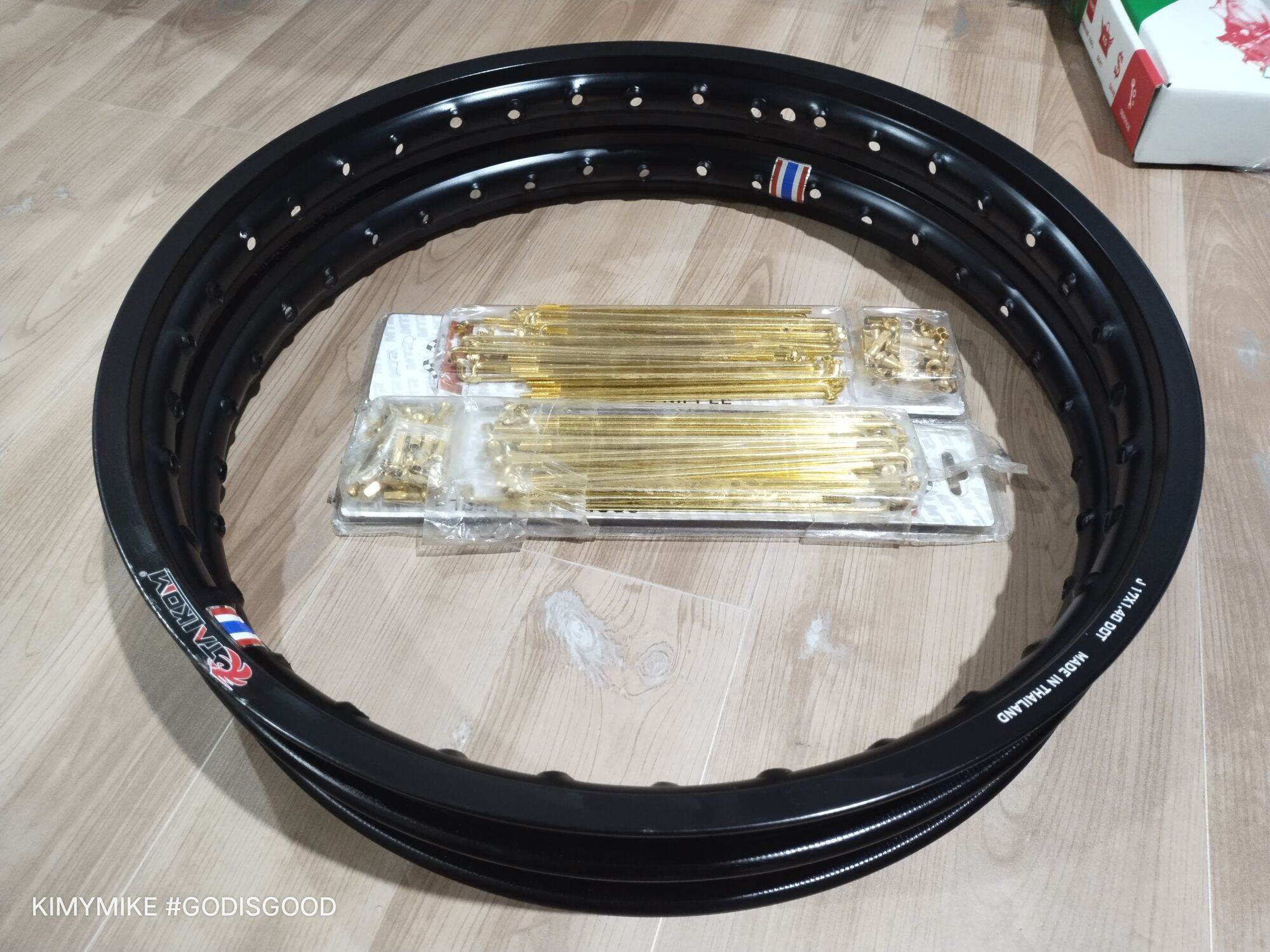 black rim with rios for drum type front and rear. ( wave / smash ...