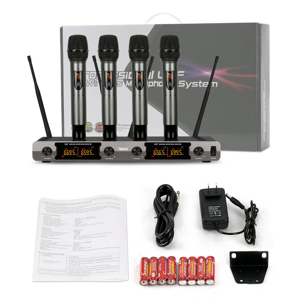 TW410 Handheld Wireless Microphone 4 Handheld Wireless Microphone ...