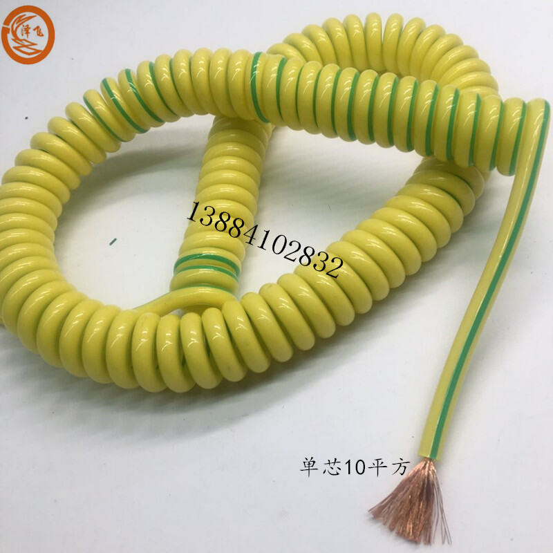Pu Spring Wire Single Core 10 Square Telescopic Wire Spiral Cable ...