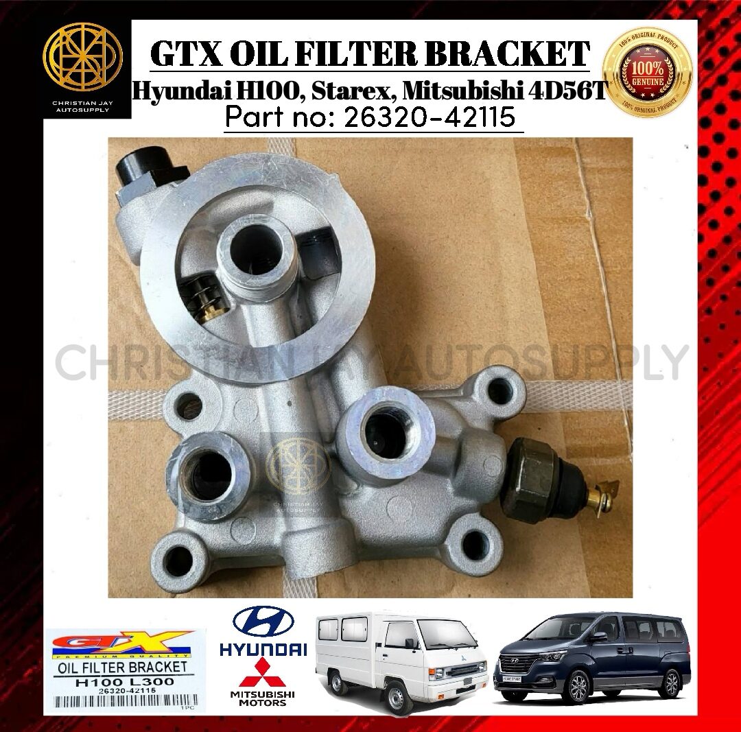 GTX Oil Filter bracket Hyundai H100, Starex, Mitsubishi 4D56T Part no ...