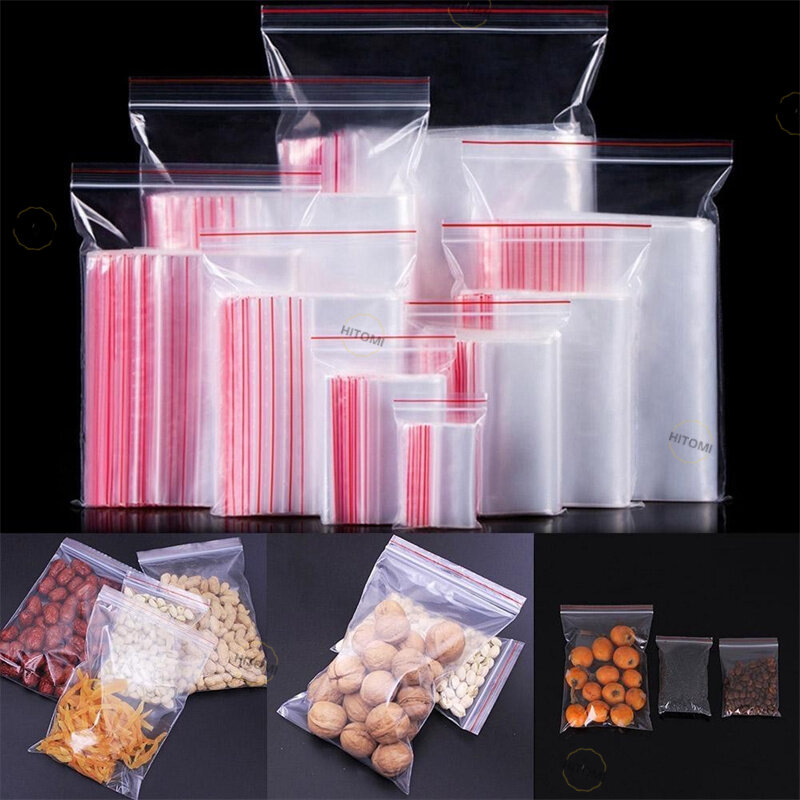 Resealable Zip Lock Bags PE Transparent Plastic Self Seal Bag ...