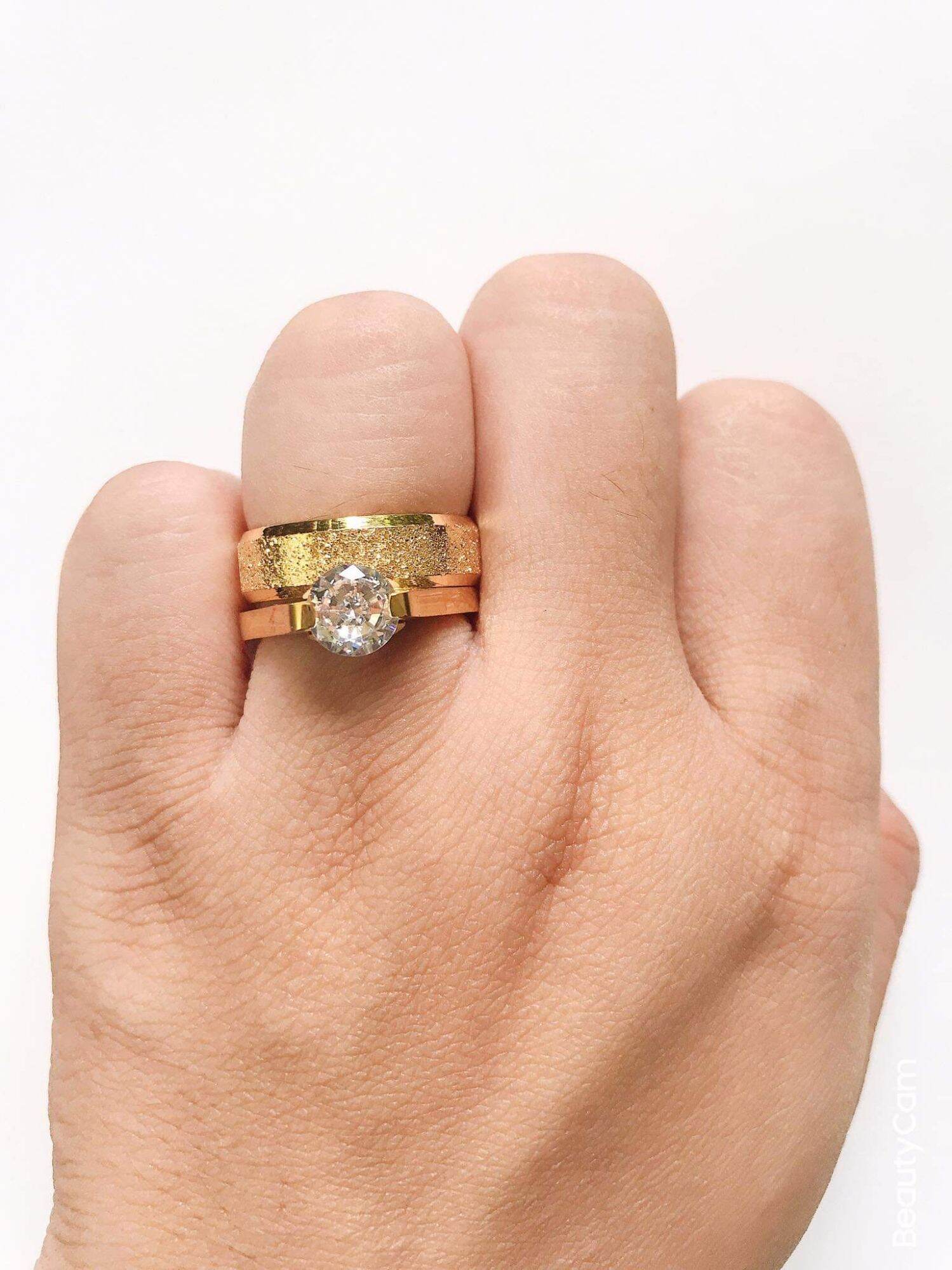 Non-fade/Non-Tarnish Gold Twin Ring | Lazada PH