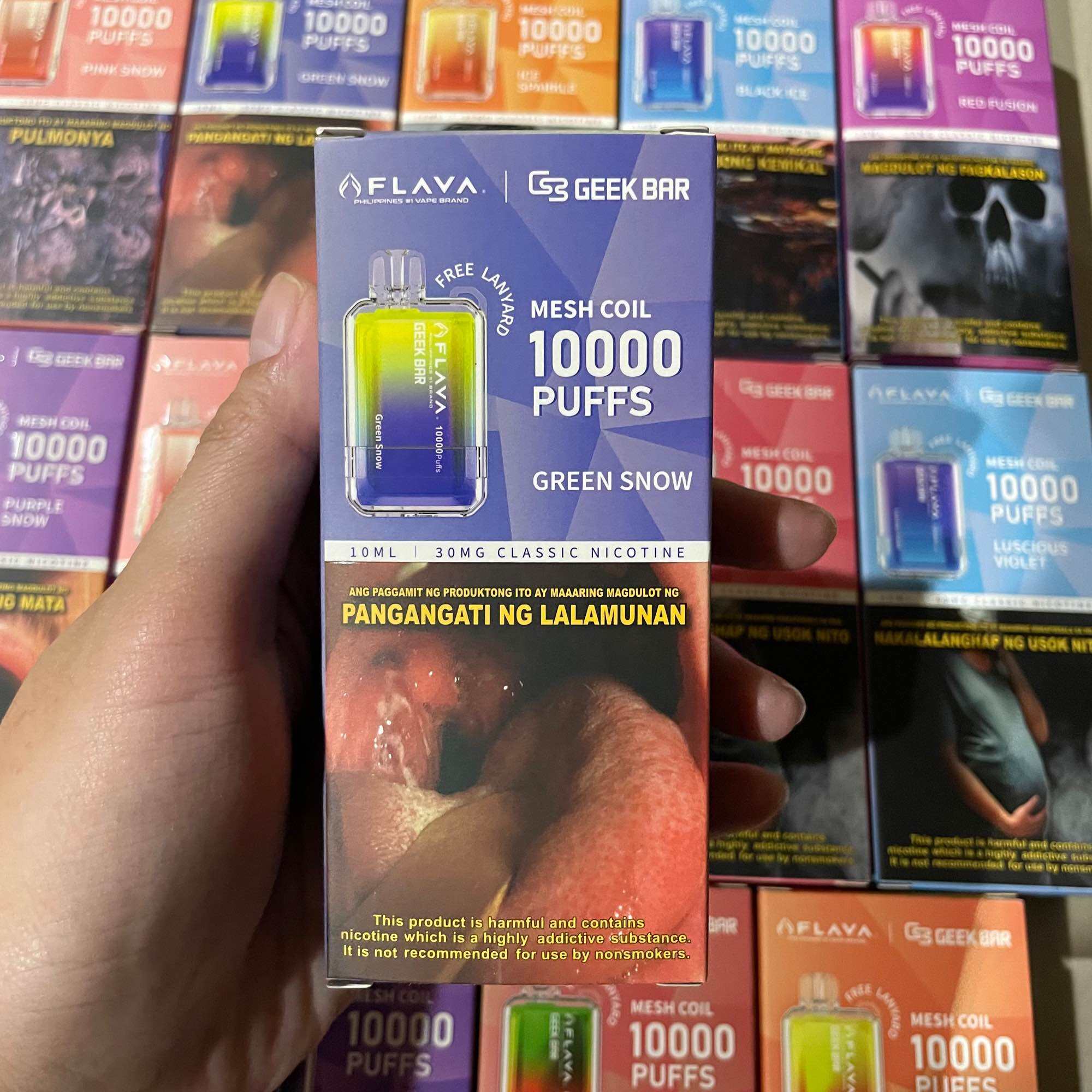 (FAST SHIPMENT) FLAVA GEEKBAR GEEK BAR 10000 puffs with Lanyard | Lazada PH
