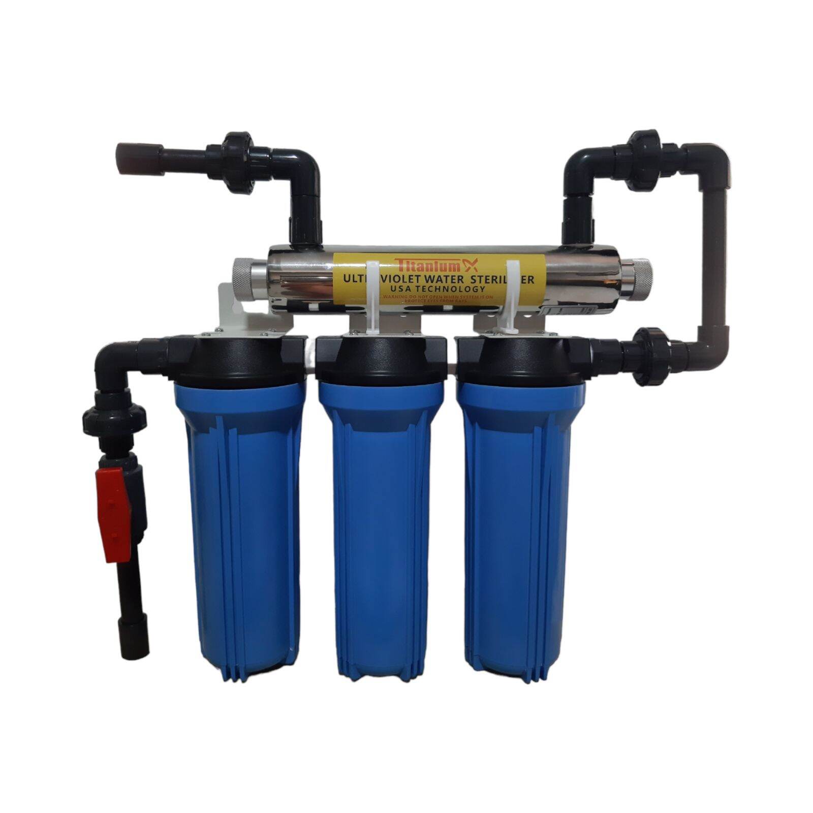 3 Stages 10" Household Water Filtration System Set with 3pcs Filters ...
