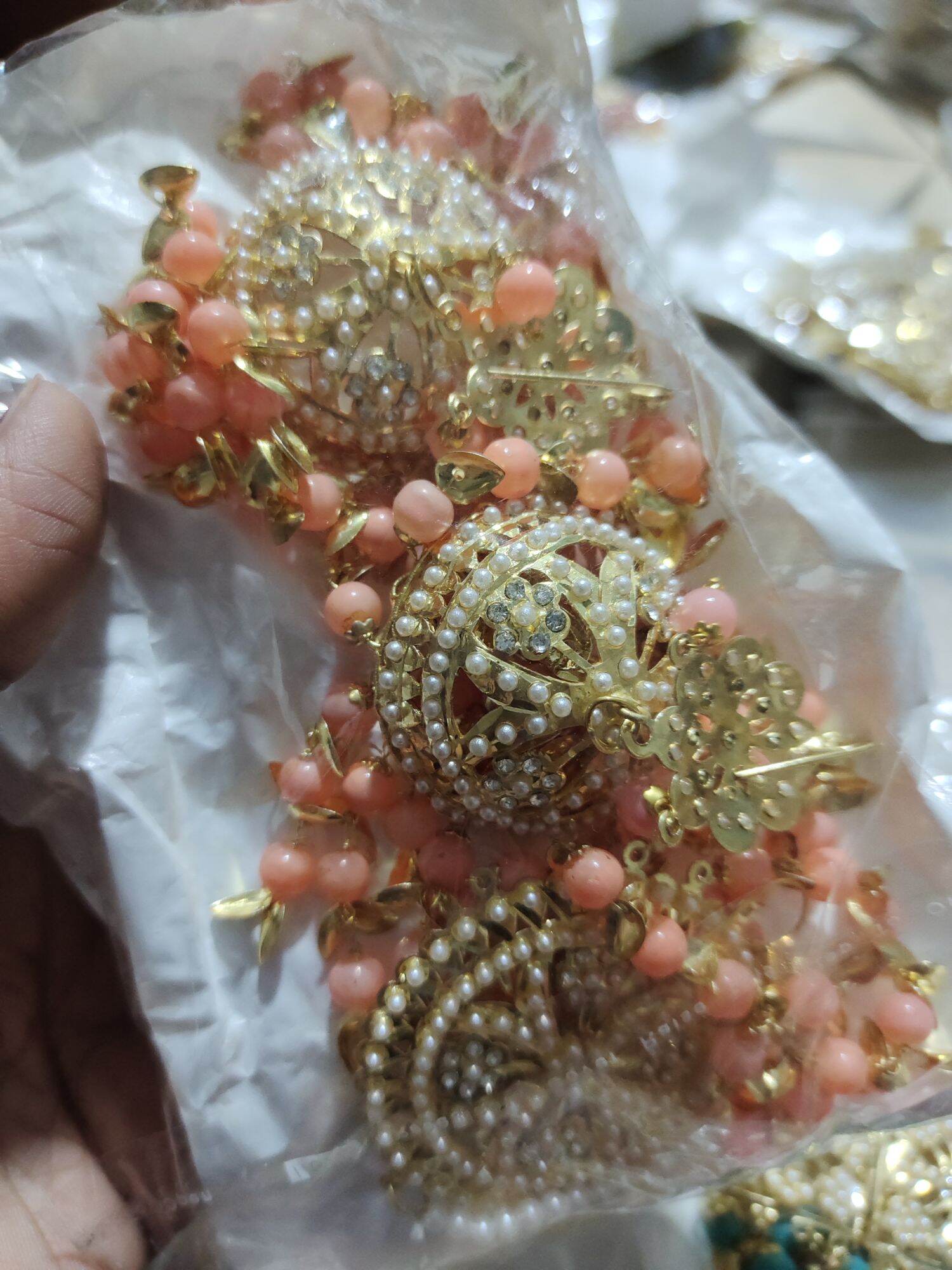 very beautiful tikka set big jumki jadau set | Lazada PH