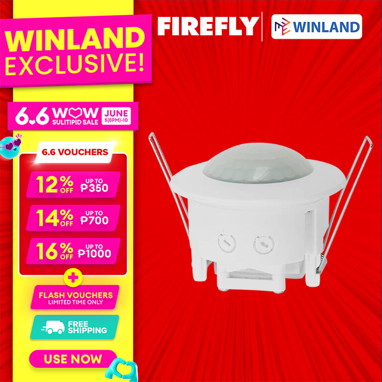 Firefly by Winland Surface Type Switch / Motion Sensor (100W 220-240VAC ...