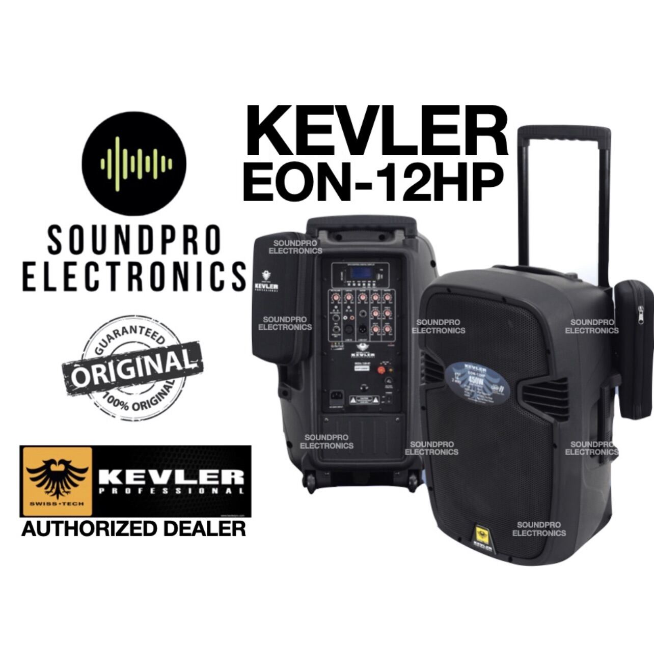Kevler EON-12HP 12“ 450W Active Speaker USB/SD Card Slot, FM/Bluetooth ...