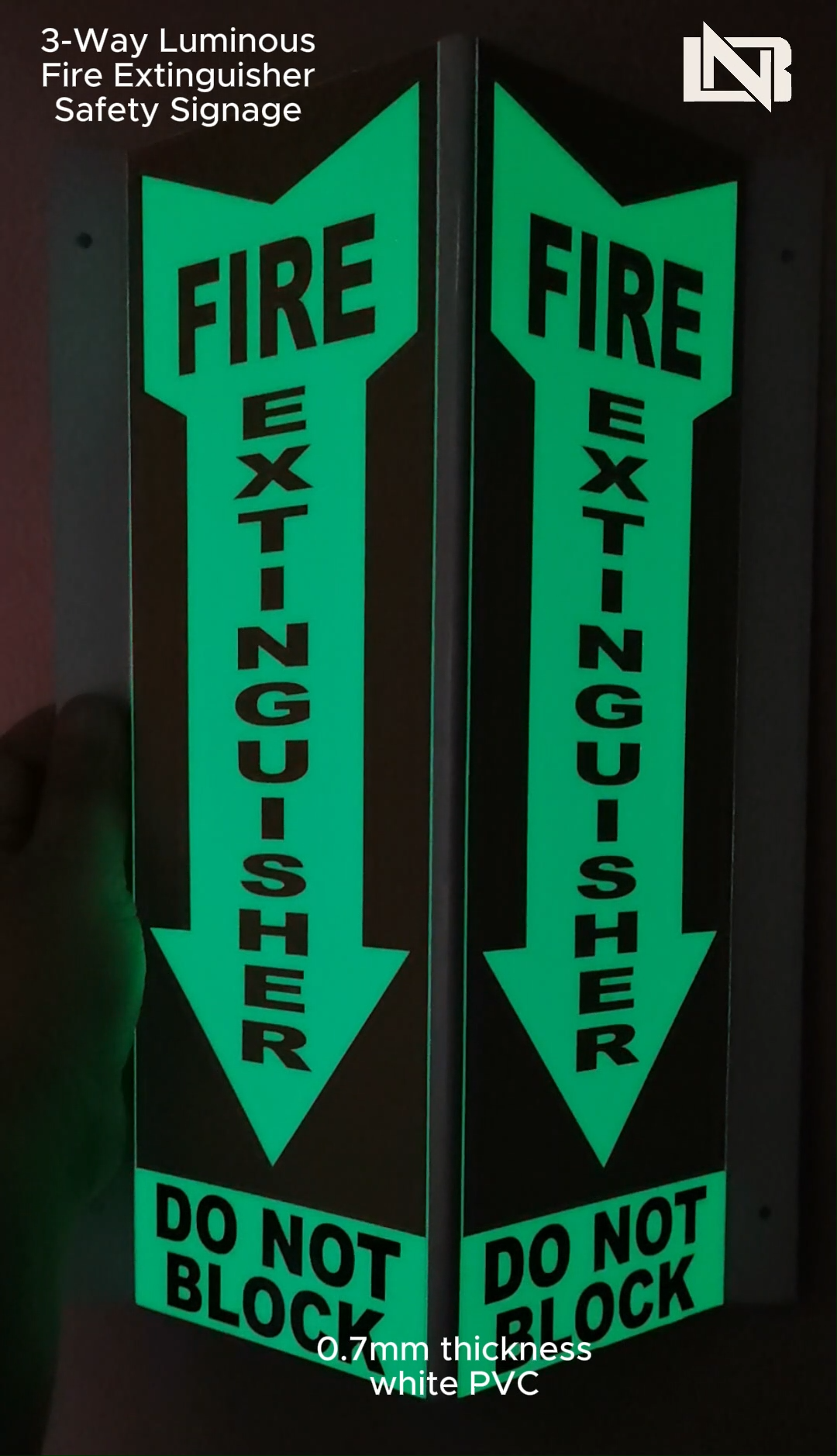 3-WAY Luminous Glow-in-the-dark Safety Signage | Fire Extinguisher ...