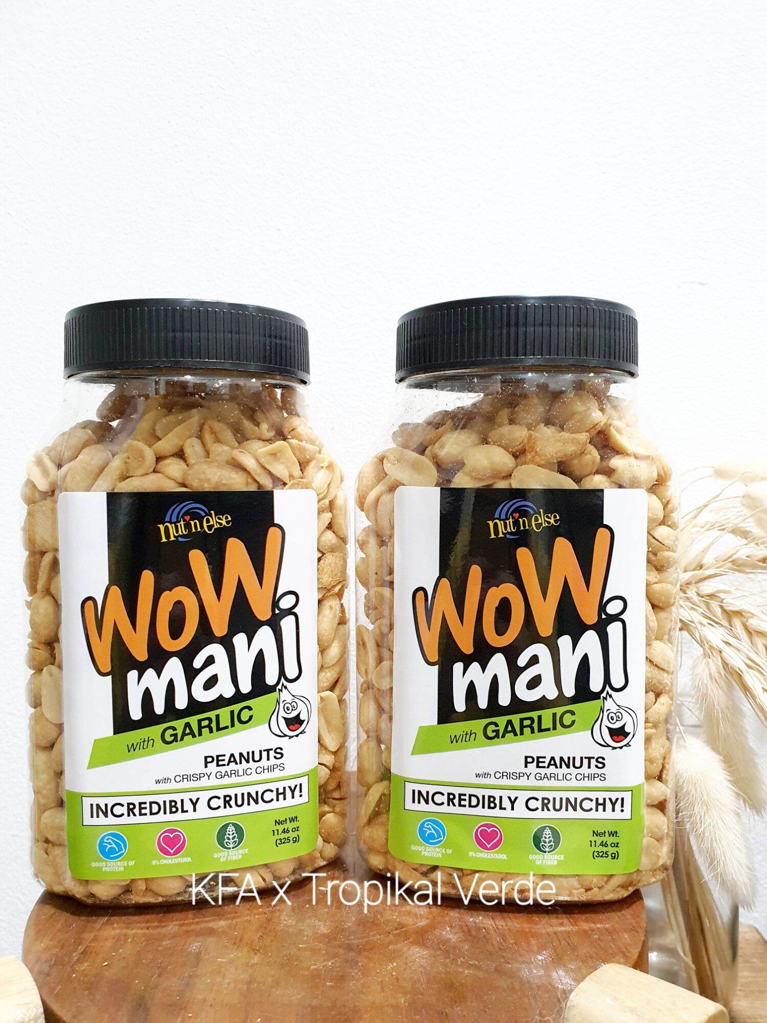 WOW MANI WITH GARLIC (Peanuts with Crispy Garlic Chips) 325g | Lazada PH
