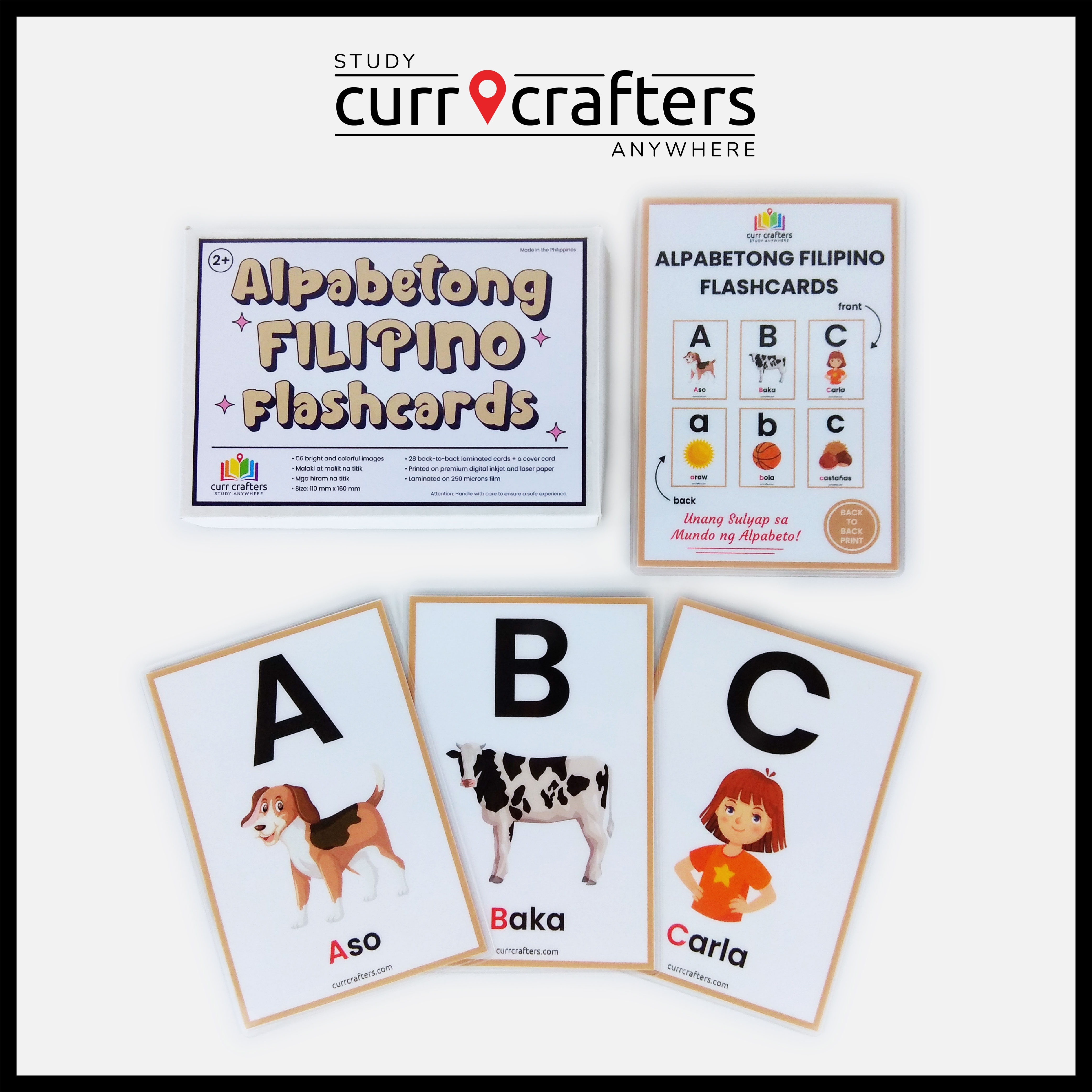 ALPABETONG FILIPINO FLASHCARDS | Laminated, Visual Aid, For Daycare ...