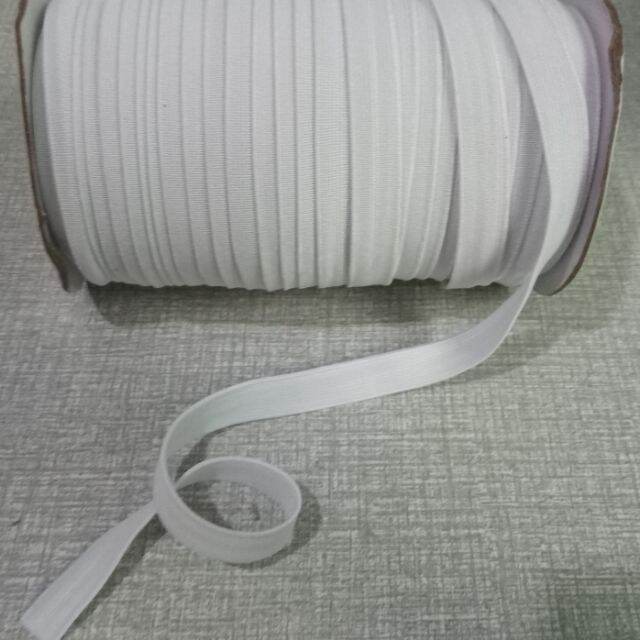 10 yards 3/8, 1/2, 1 inch plain white garter - Telly's | Lazada PH