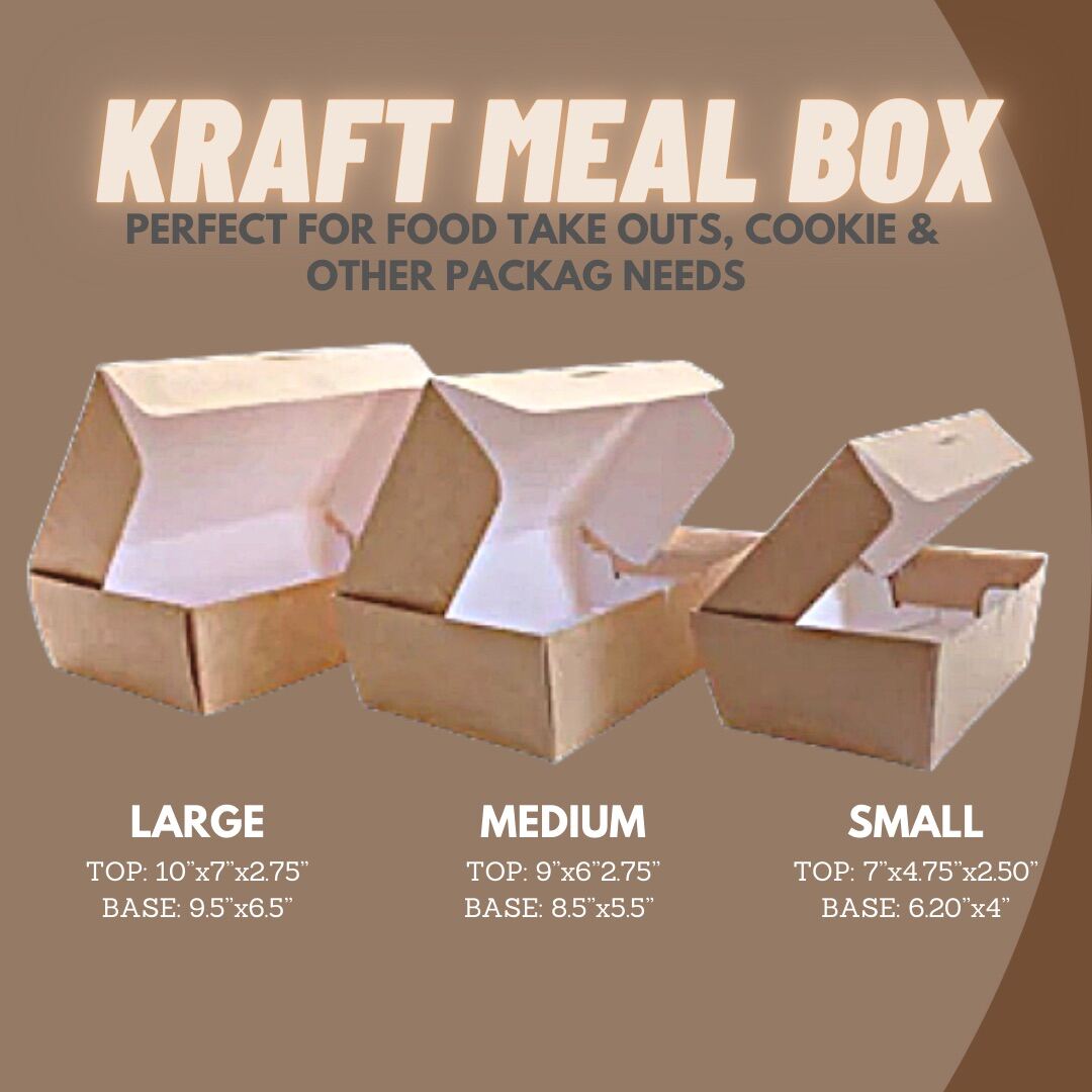 25pcs Kraft Meal Food Box | Lazada PH