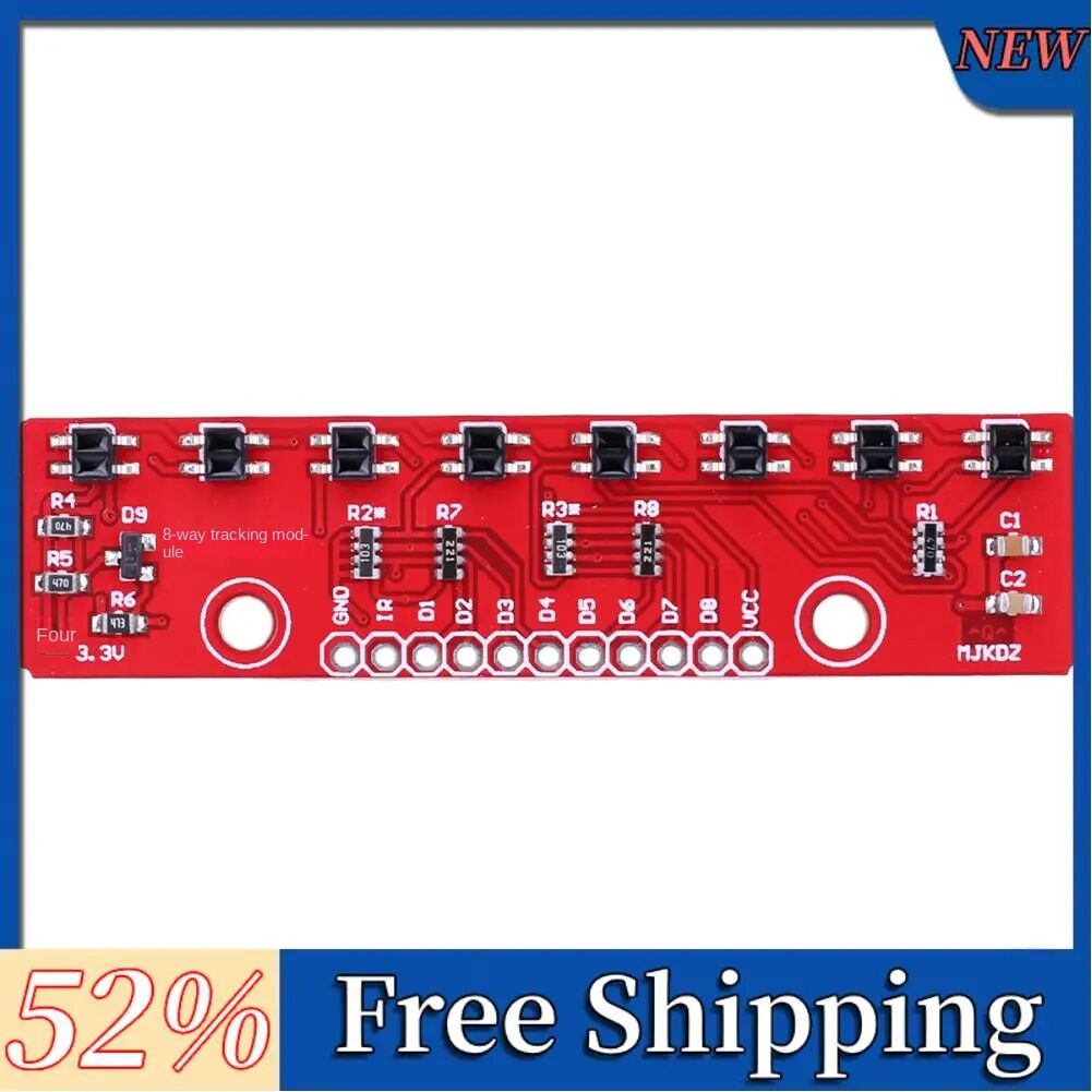 3.3V-5V Tracking Sensor Module 8 Channel Line Follower Infrared Detection Sensor PCB for ...