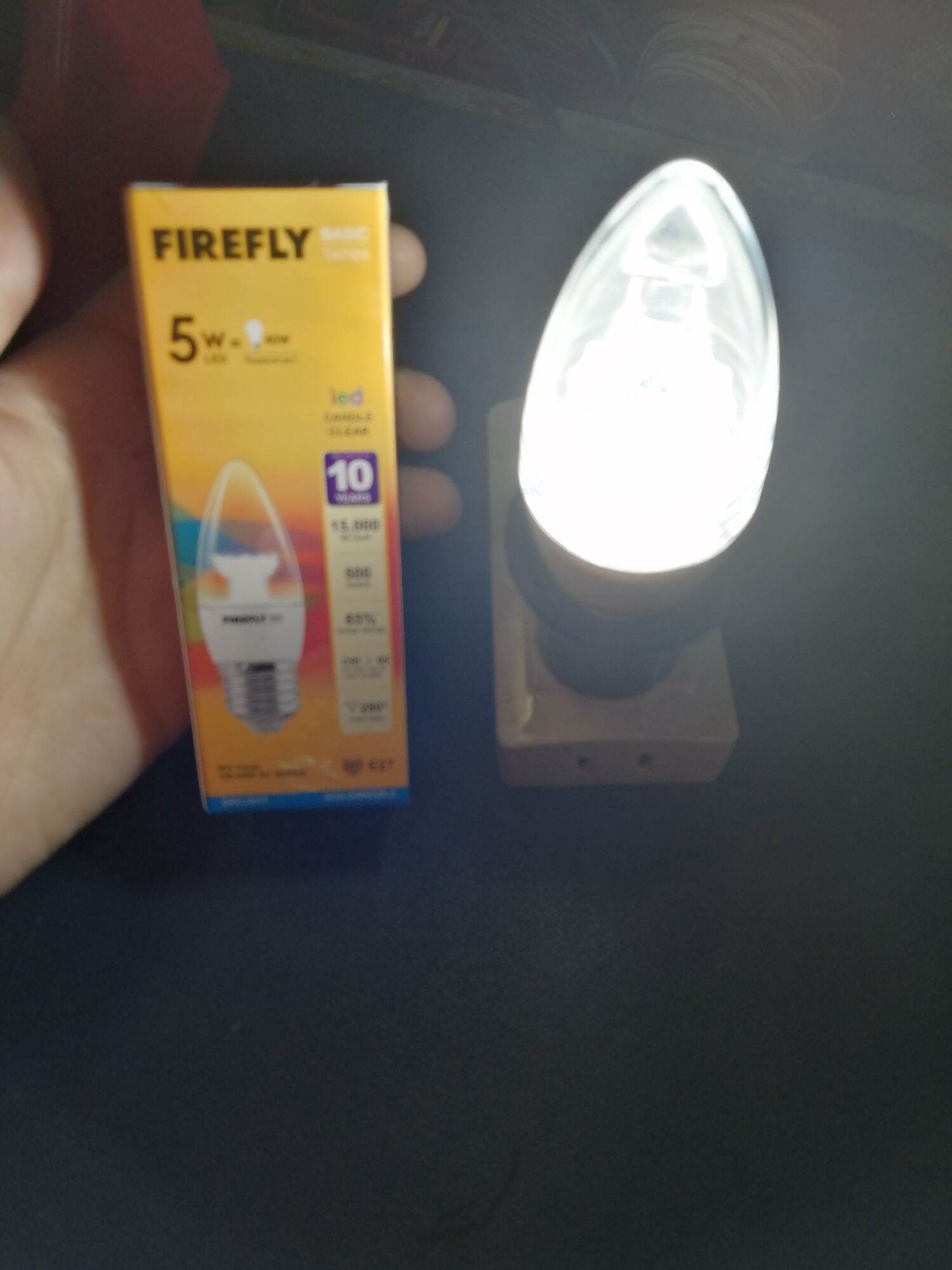 Firefly LED Candle Bulb Clear 5w E14 or E27 (Daylight=White Light ...