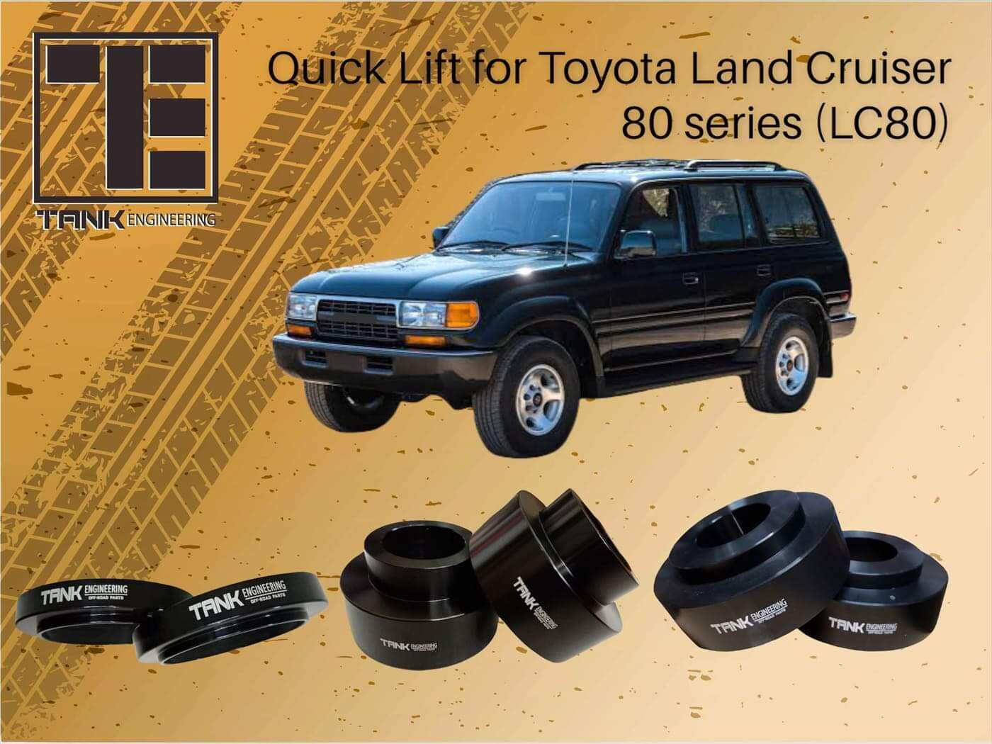 LJ78 Toyota Land Cruiser LJ78 LC80 Series Quick Lift Coil Spacers ...