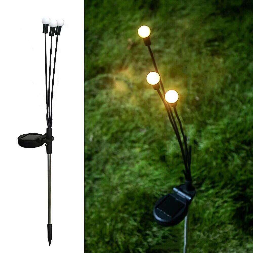 Three Headed Firefly Solar Outdoor Waterproof Firefly Lamp Courtyard ...