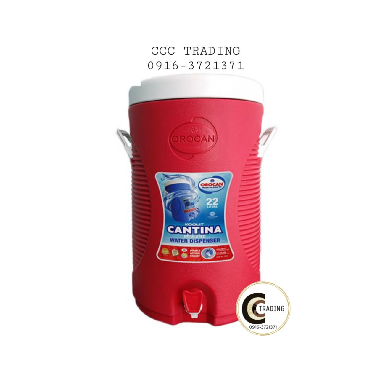 Orocan Koolit Cantina 22 Liter Insulated Water Dispenser / Water Jug w ...
