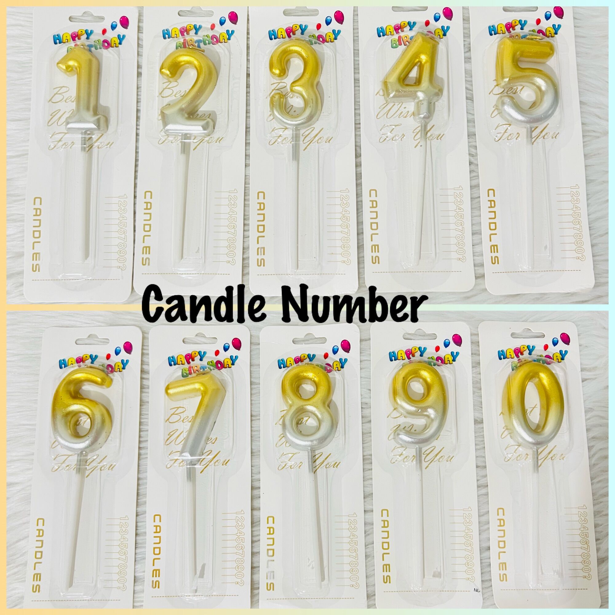 Ombre Candle Number 0-9 candles | Lazada PH