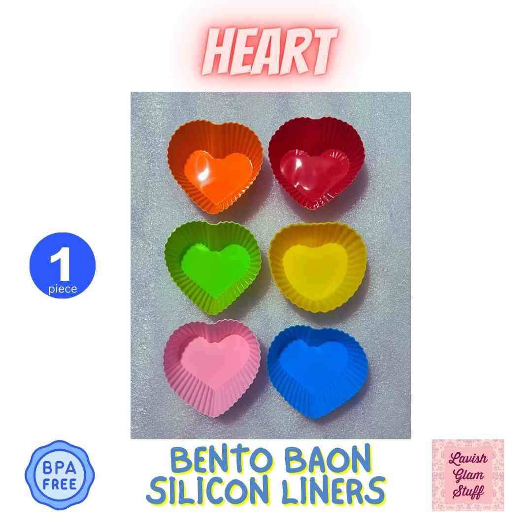 Bento Baon Cupcake Liners 1pc. Silicone, BPA-Free - 4 Cute Designs for ...