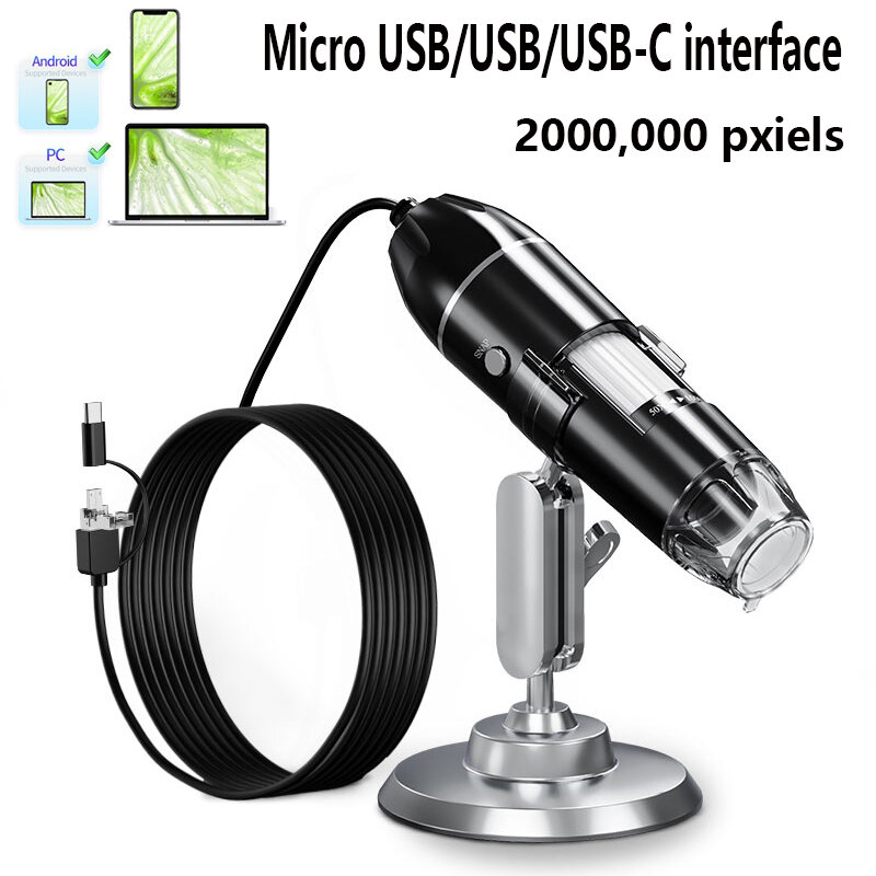 1600X 3in 1 Digital Microscope Camera Portable Electronic Microscope ...